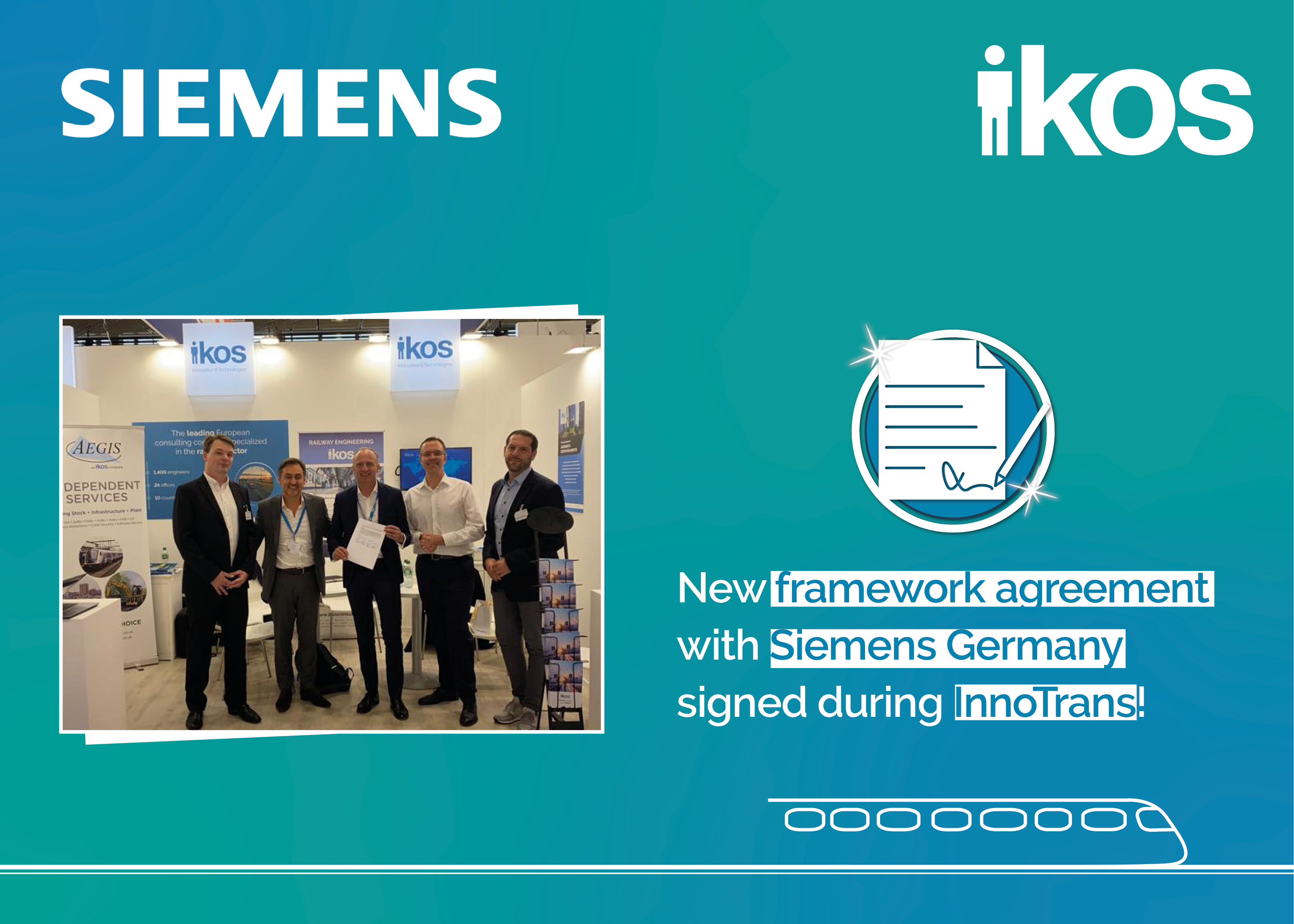 Nouvel accord cadre signé avec Siemens Germany lors d'Innotrans | Ikos